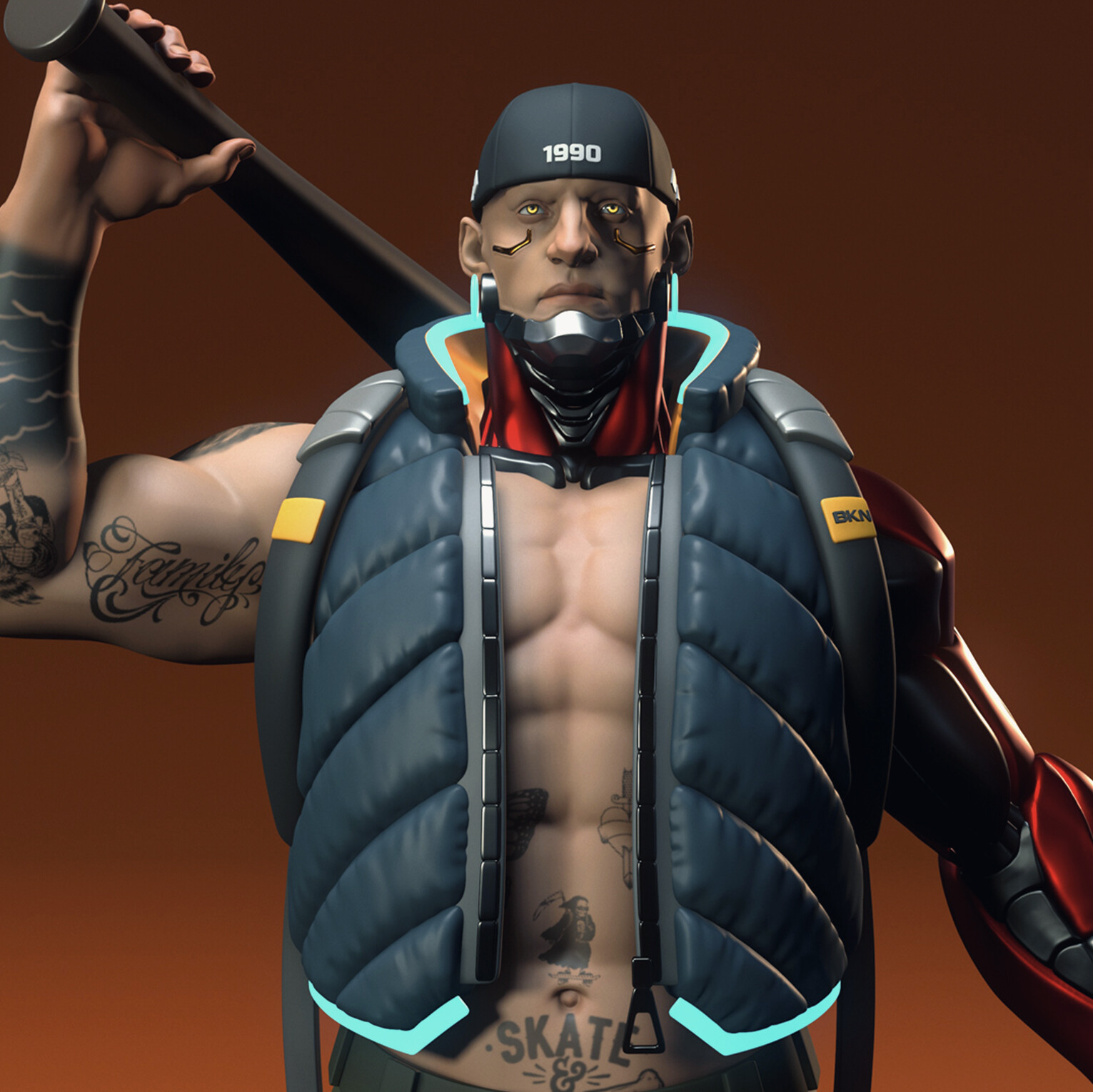 ArtStation - Perci - Cyberpunk stylized character