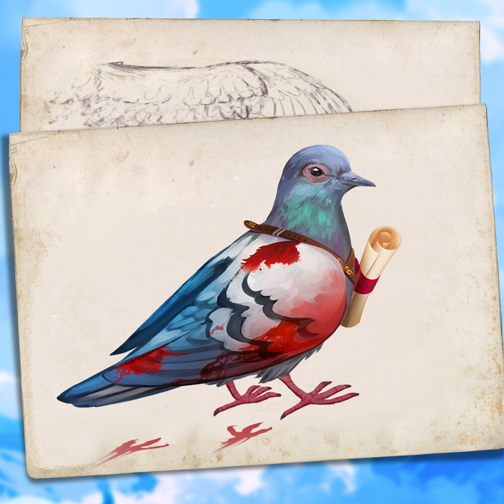 ArtStation - Postman Pigeon Character Design - "Mahbanoo"