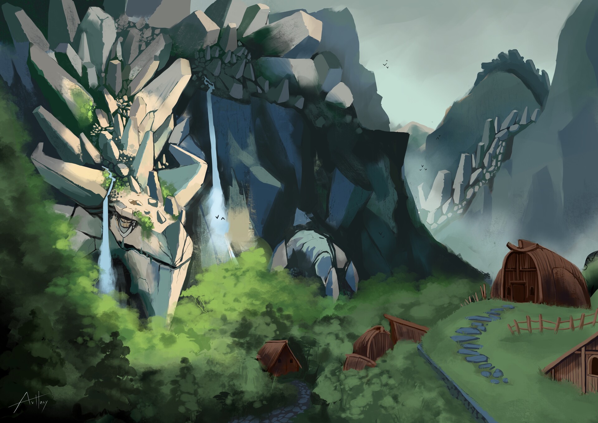 ArtStation - A Dragon's Slumber