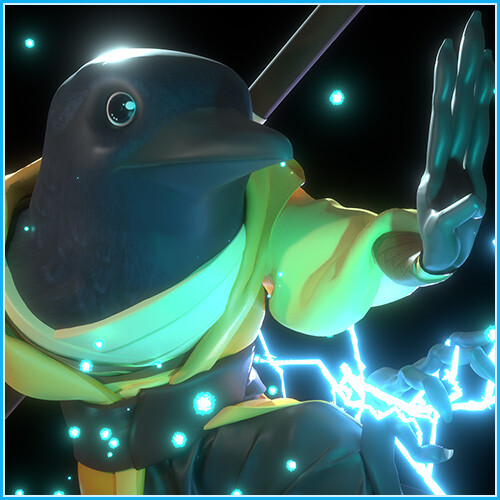 ArtStation - - Thunder Kick - Screech the Monk