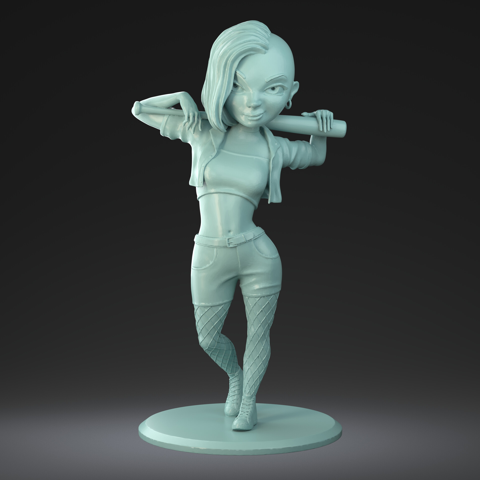 ArtStation - Cartoon Punk Girl (WIP)