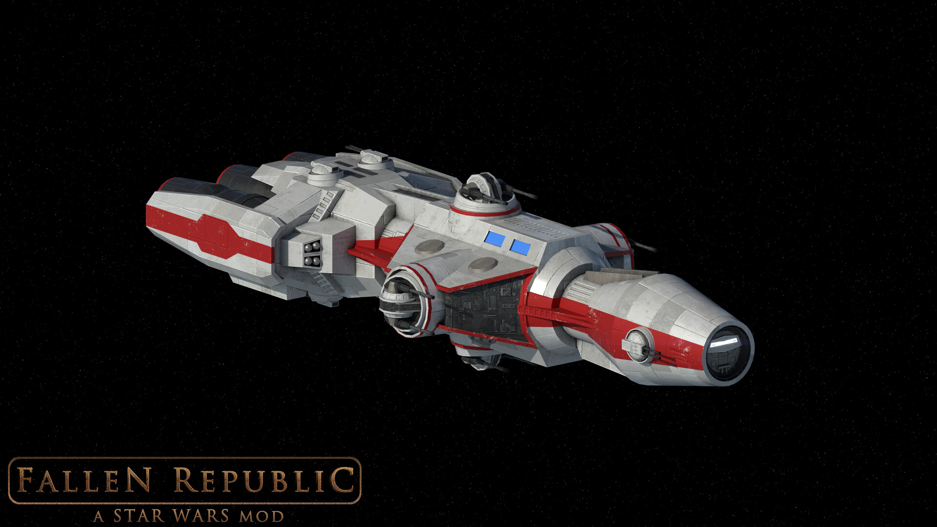 ArtStation - Fallen Republic DP-20 class Corvette
