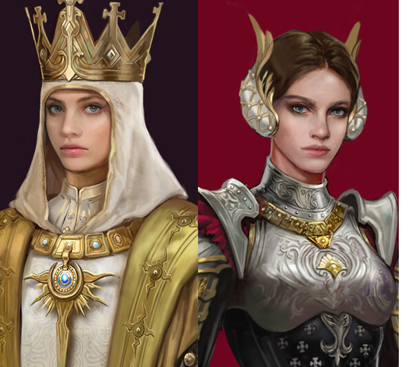 ArtStation - High priestess & Dark knight