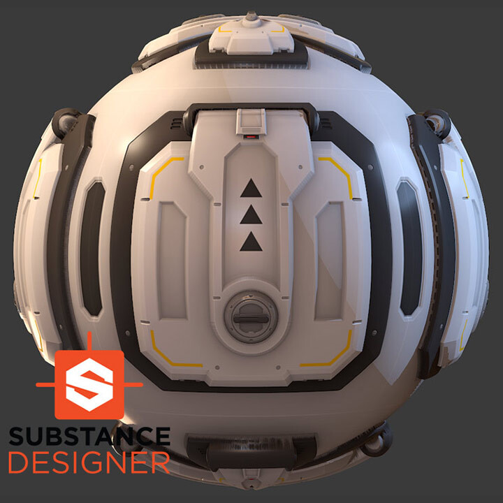 ArtStation - Stylized Sci-Fi Hatch - Substance Designer