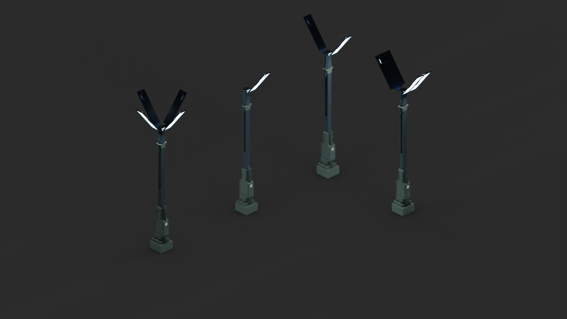 ArtStation - Sci Fi Lamp Posts