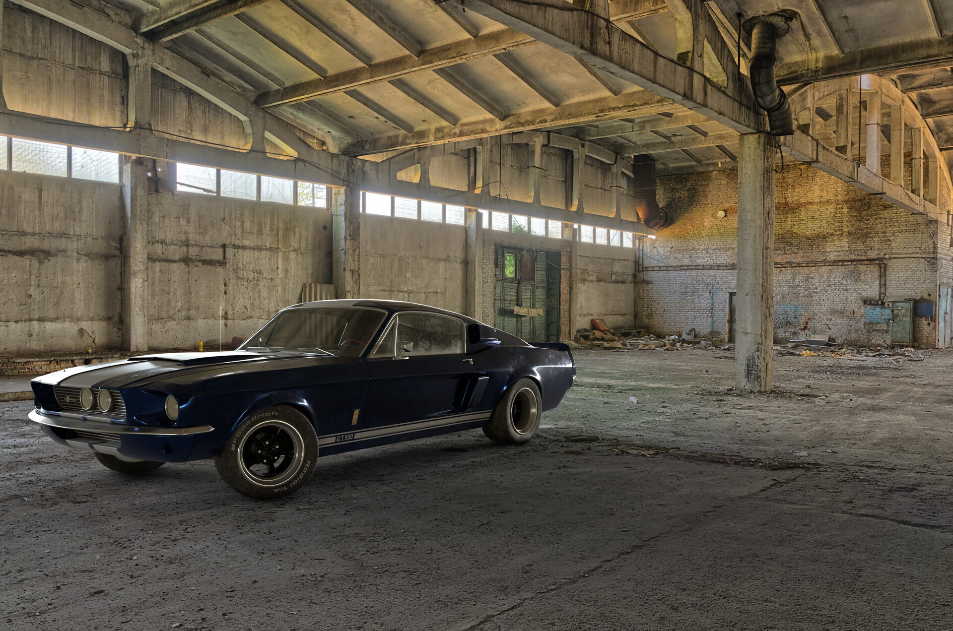 ArtStation - Mustang Fastback - High Poly Prop