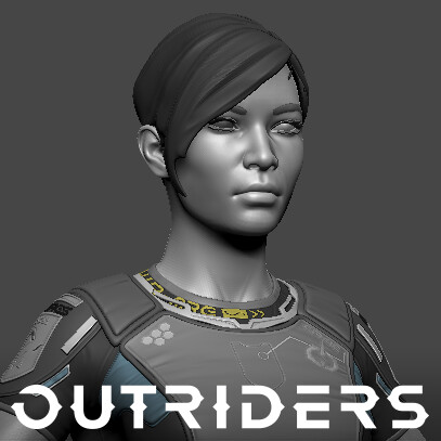 ArtStation - Outriders, female base outfit, High Poly model