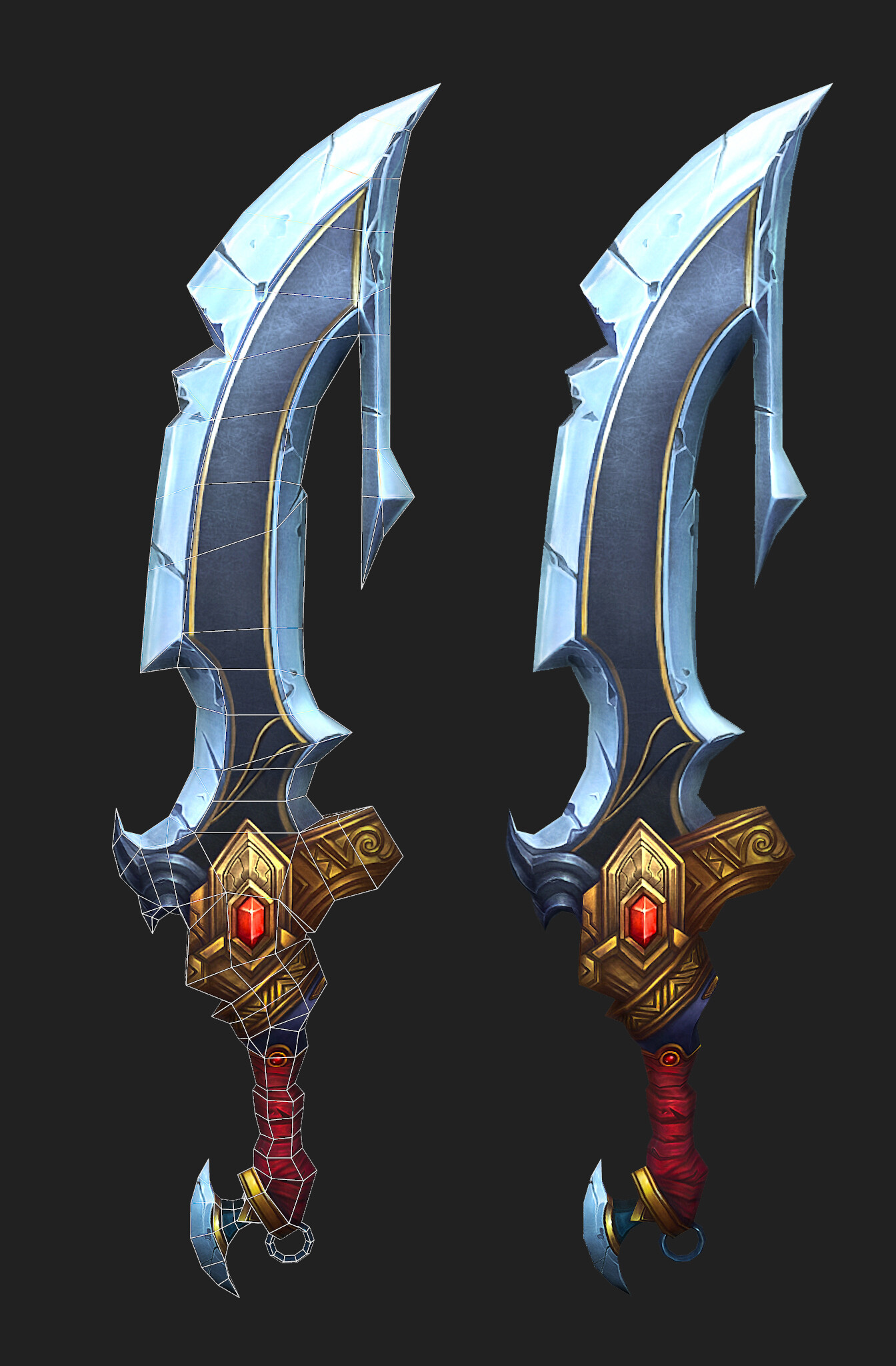 ArtStation - Hand painted sword modeling