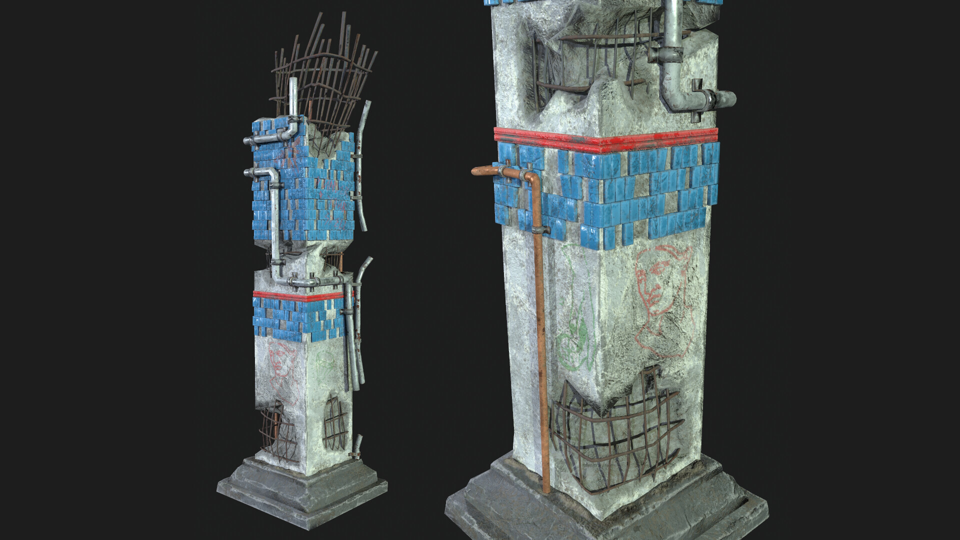 ArtStation - Subway Post Apocalyptic Column