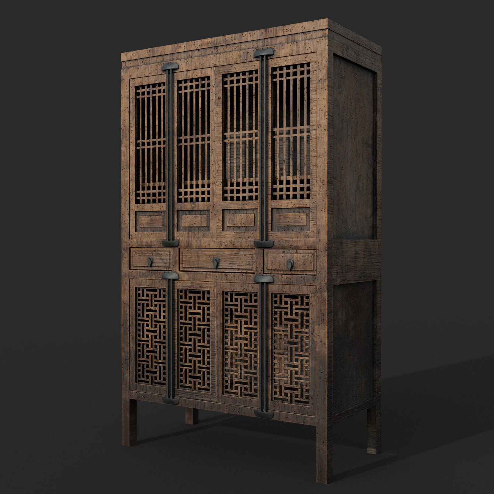 ArtStation - Antique Chinese Kitchen Cabinet