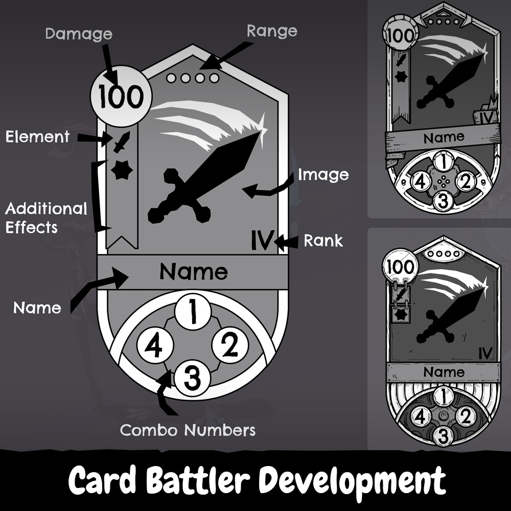 ArtStation - Card Battler: Card Layout