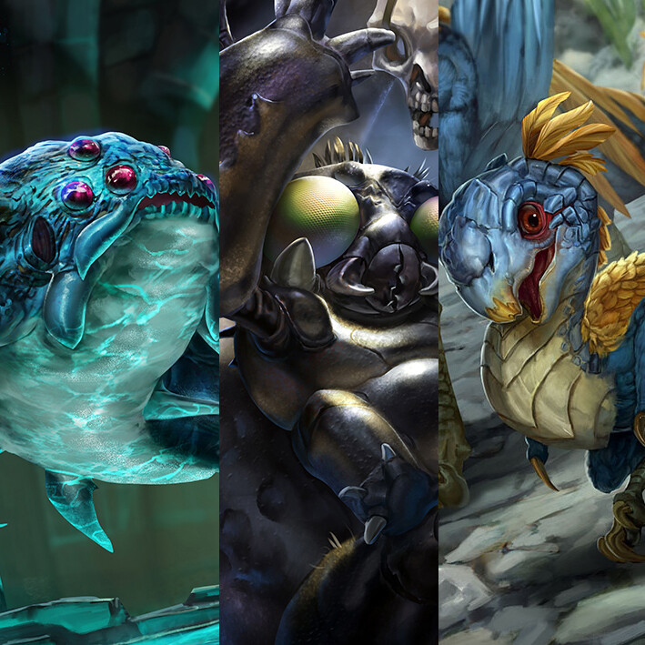 ArtStation - Baby Bestiary-Aboleth, Umberhulk, Cockatrice