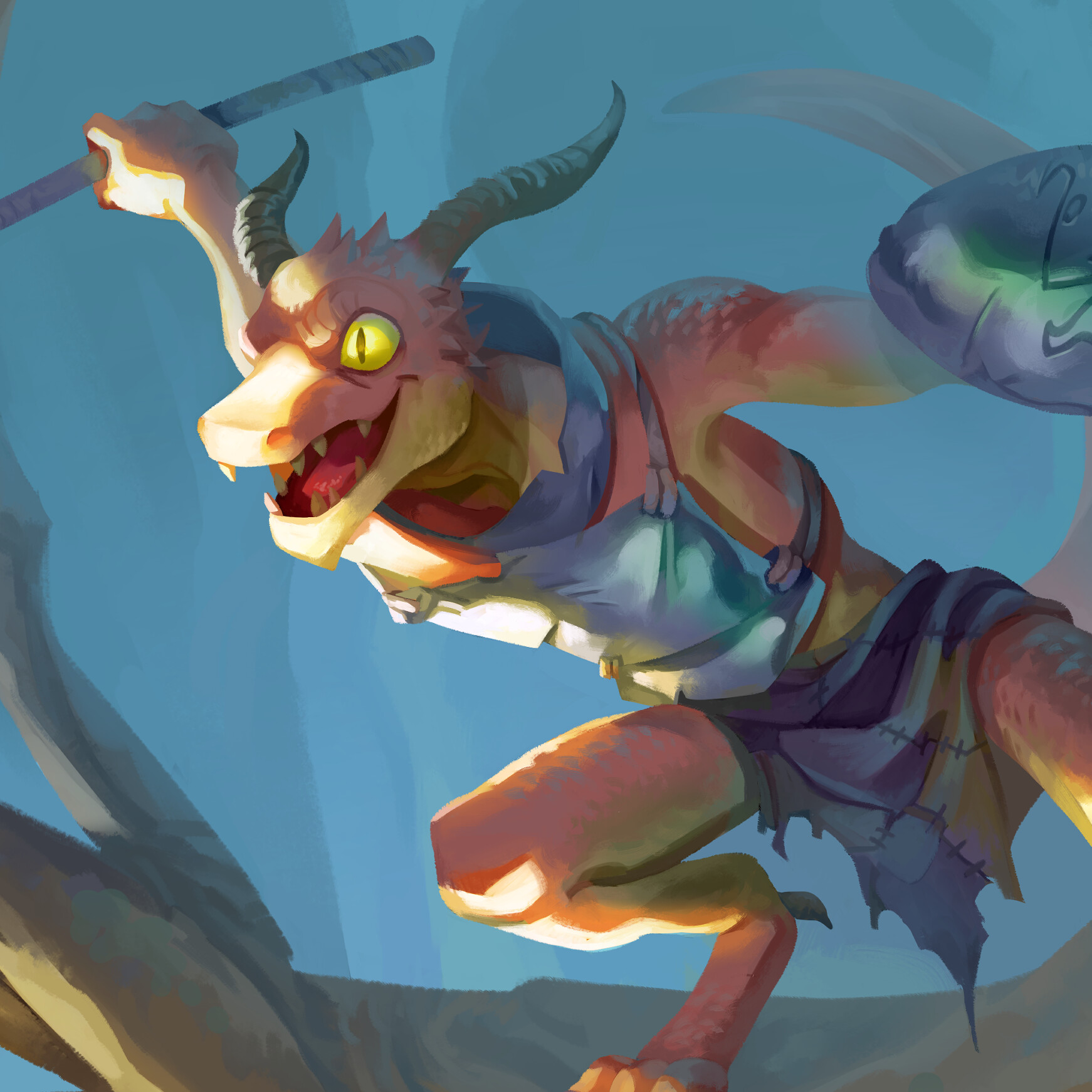 ArtStation - Fireball, Excited Kobold , Michel Mims