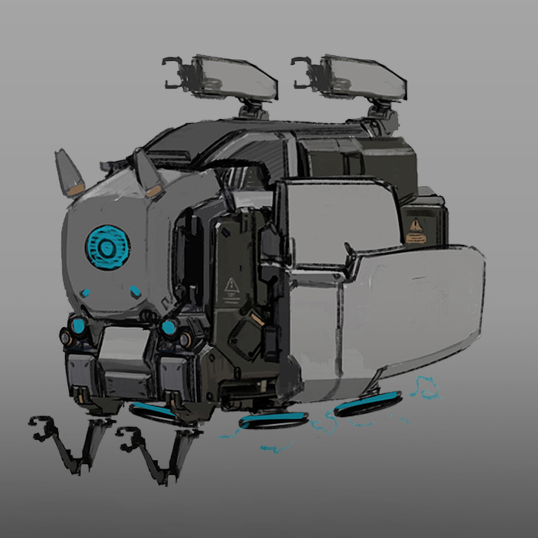 ArtStation - Project: The Hole | Drone PT-013 Type Cat Process