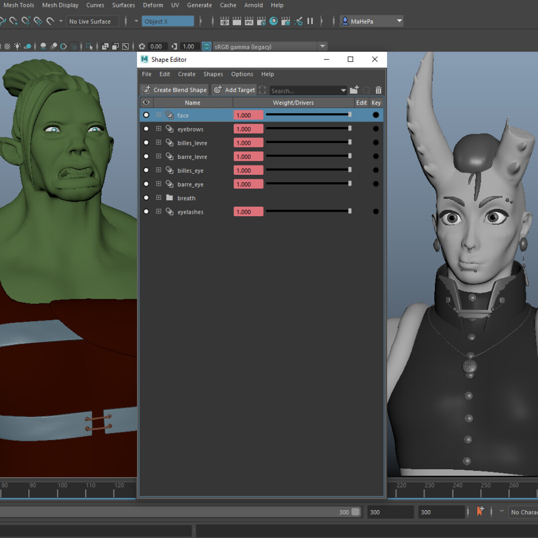 ArtStation - Blendshapes of Chad and Gloria
