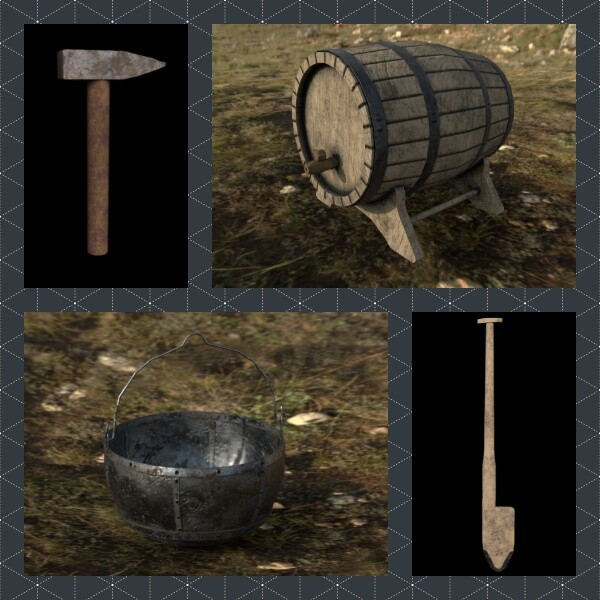 ArtStation - Medieval props for RPG game in nordic world