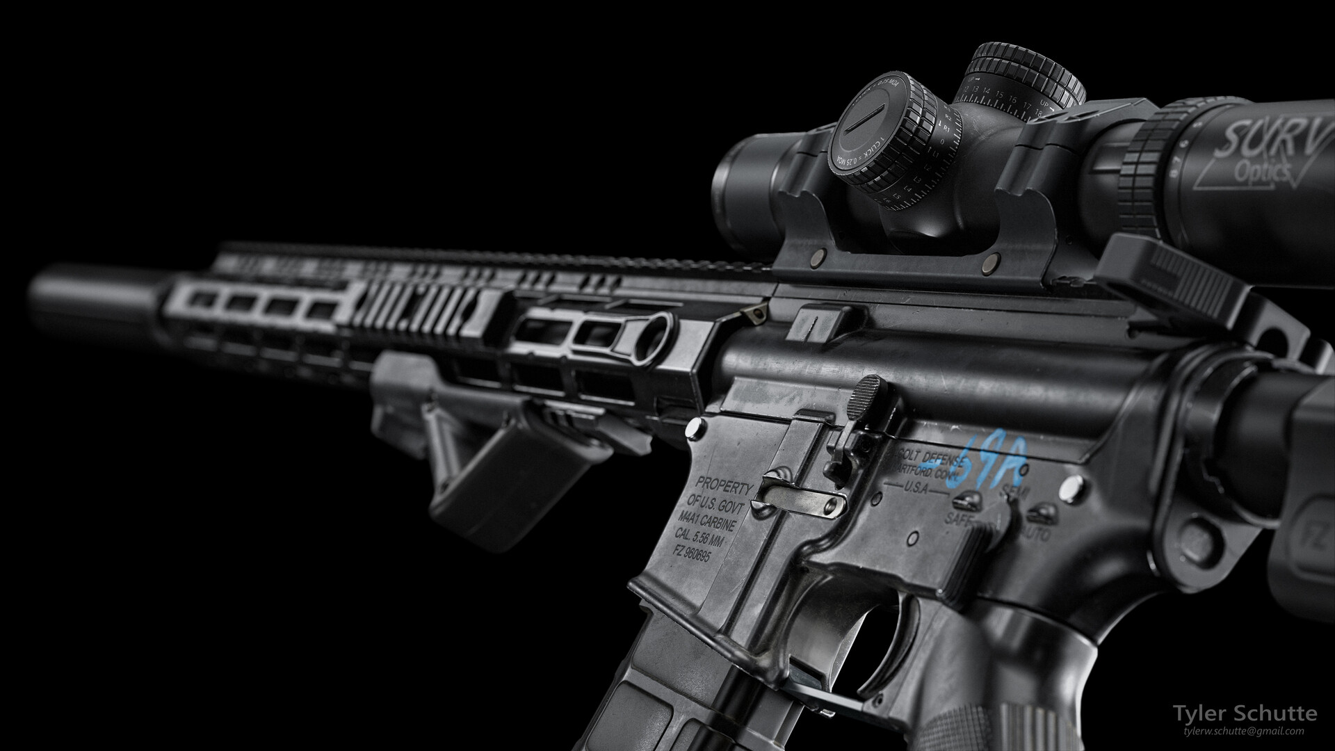 ArtStation - Customized M4A1 - DMR Rifle