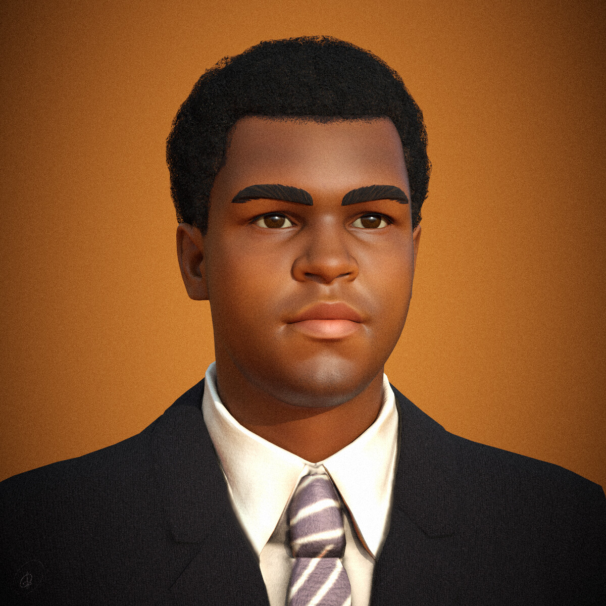 ArtStation - Young Muhammad Ali Likeness Portrait