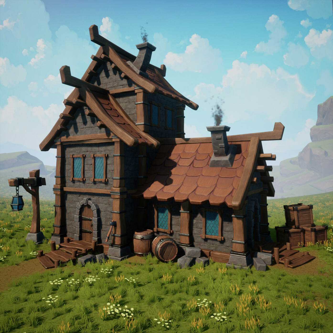 ArtStation - Stylized game-ready house