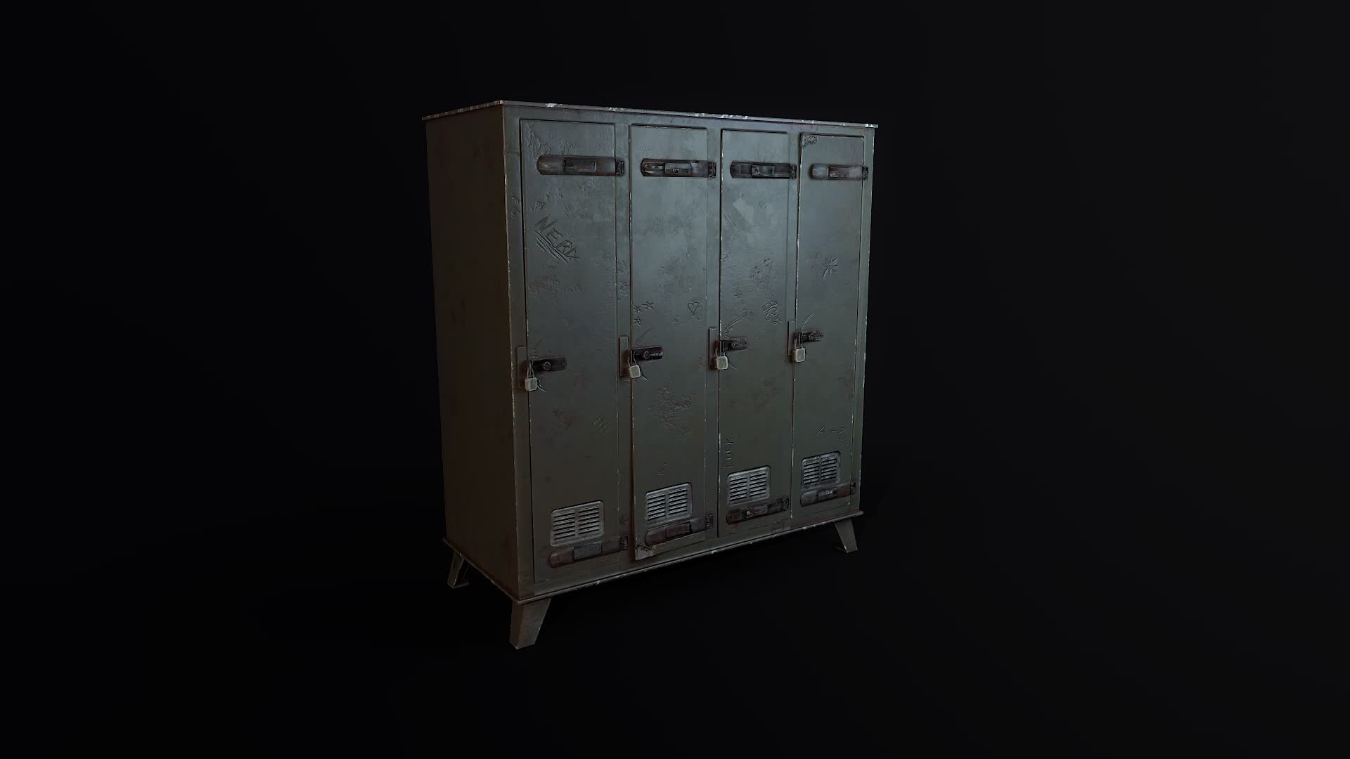 ArtStation - Ruined School Lockers