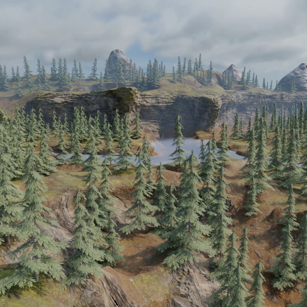 ArtStation - Realistic Looking Conifer