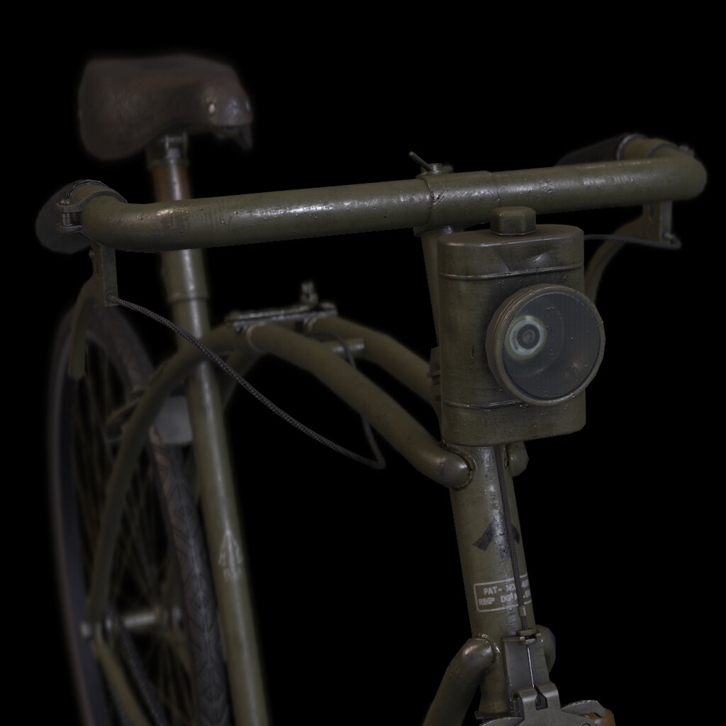 ArtStation - British BSA WW2 paratrooper foldable bike.