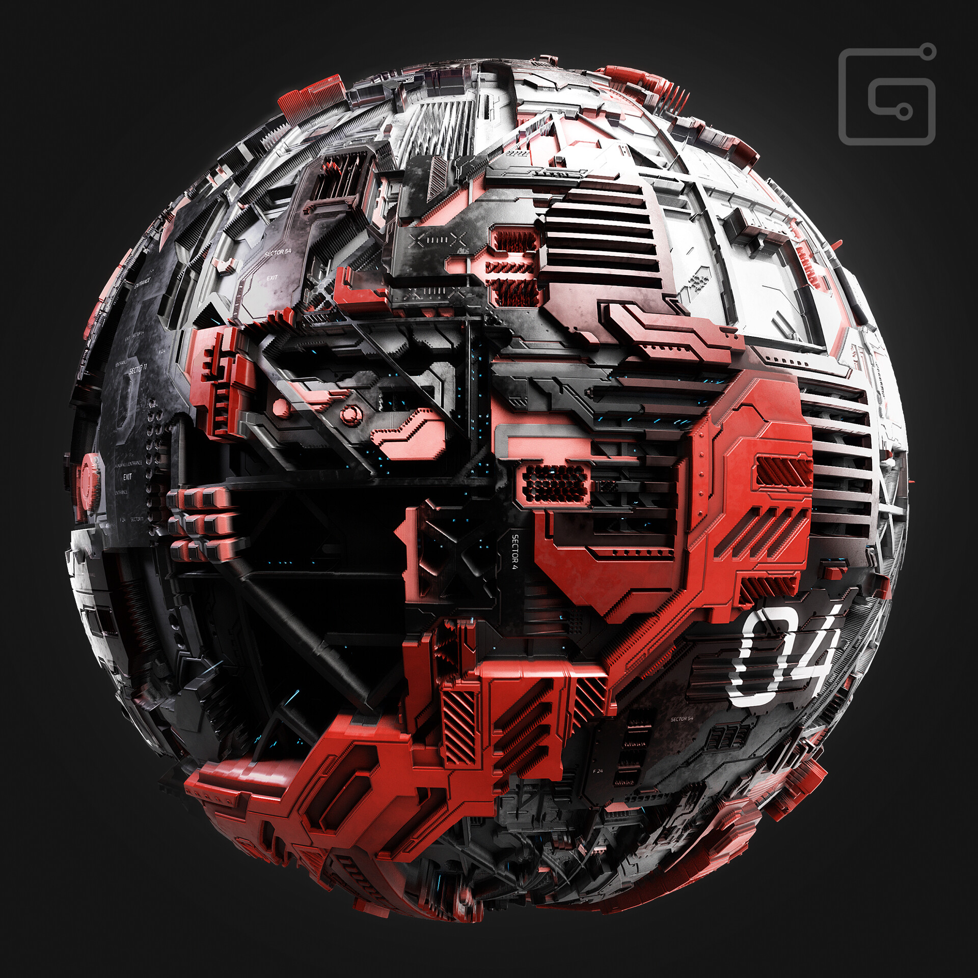 ArtStation - Sci-fi Panels - JSplacement & Substance Designer
