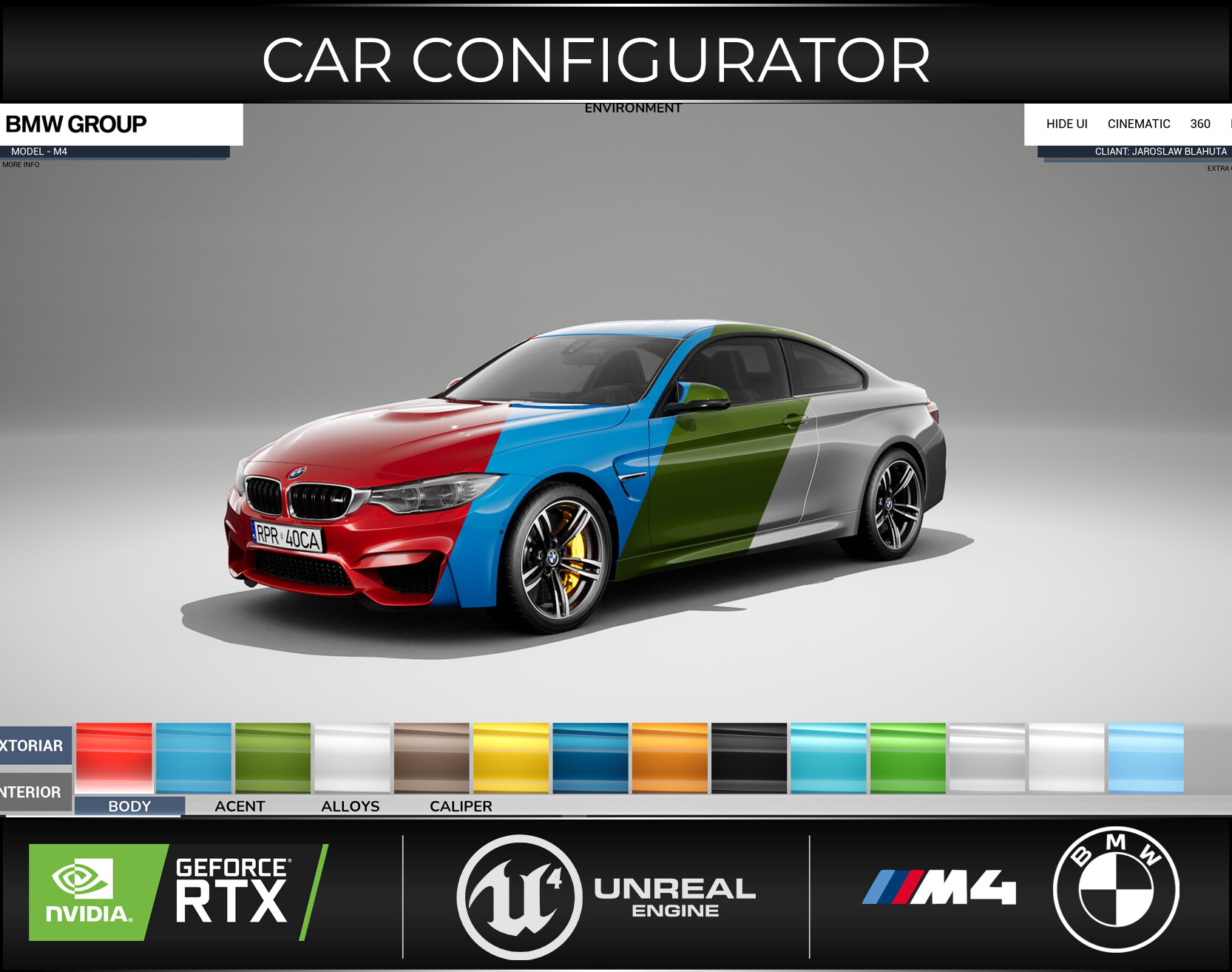 ArtStation - Car configurator Unreal Engine 4 (BMW M4)