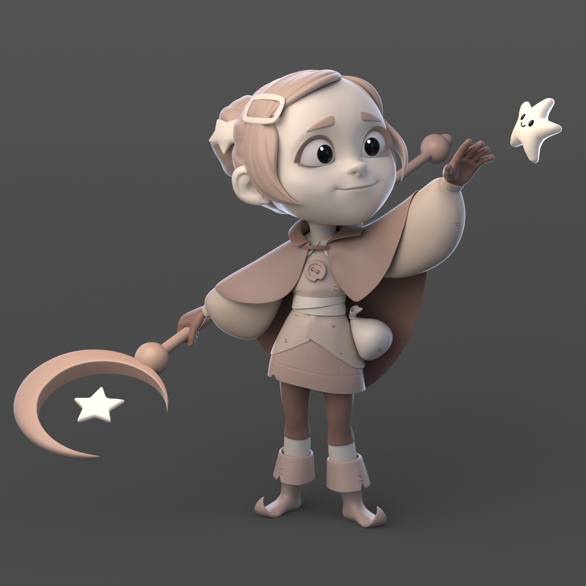 ArtStation - Star Counter Girl 3D Model