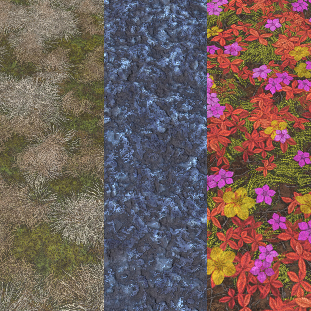 ArtStation - Landscape Texture Collection - Mossy Meadow, Arctic Rock ...