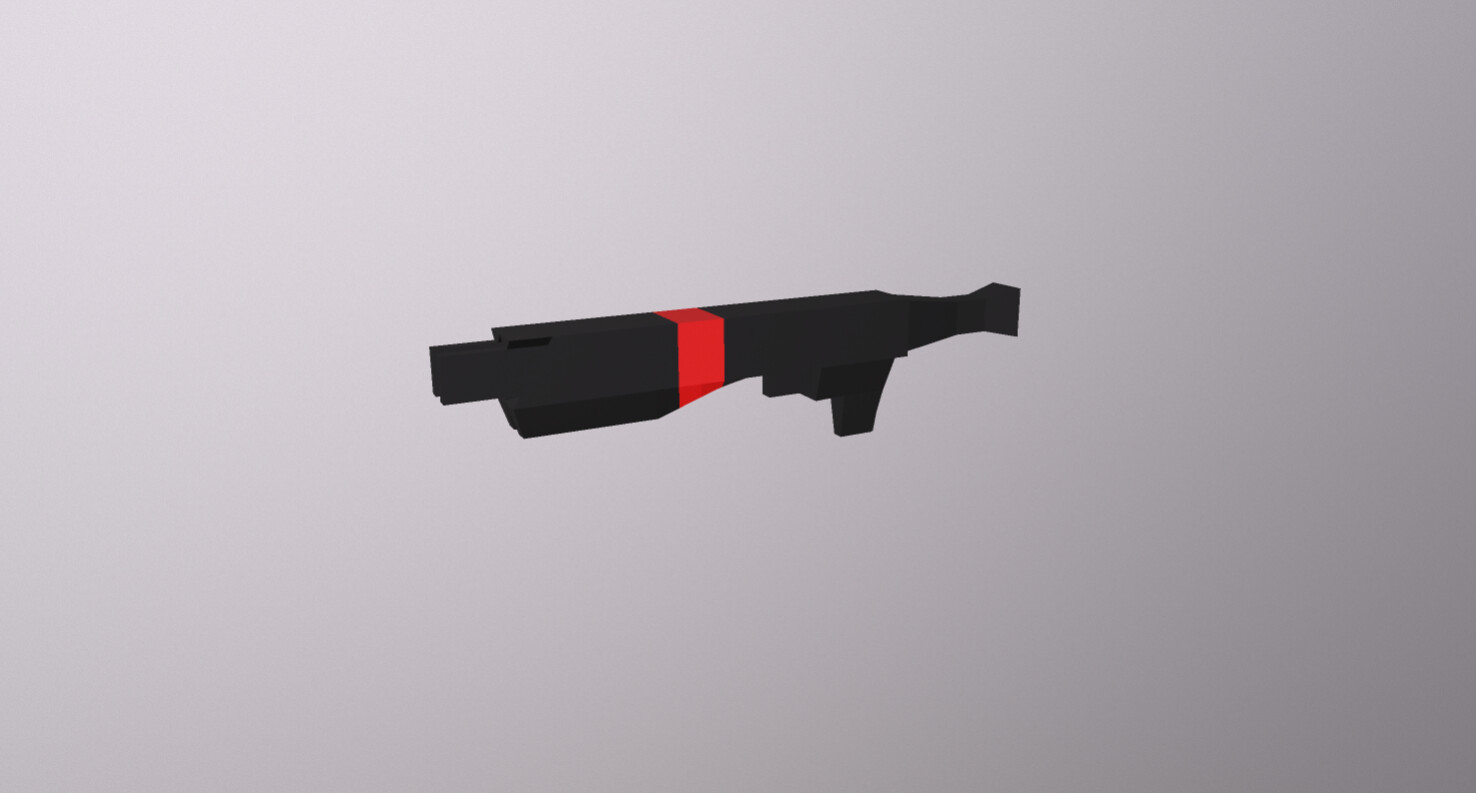 ArtStation - Low Poly Shotgun