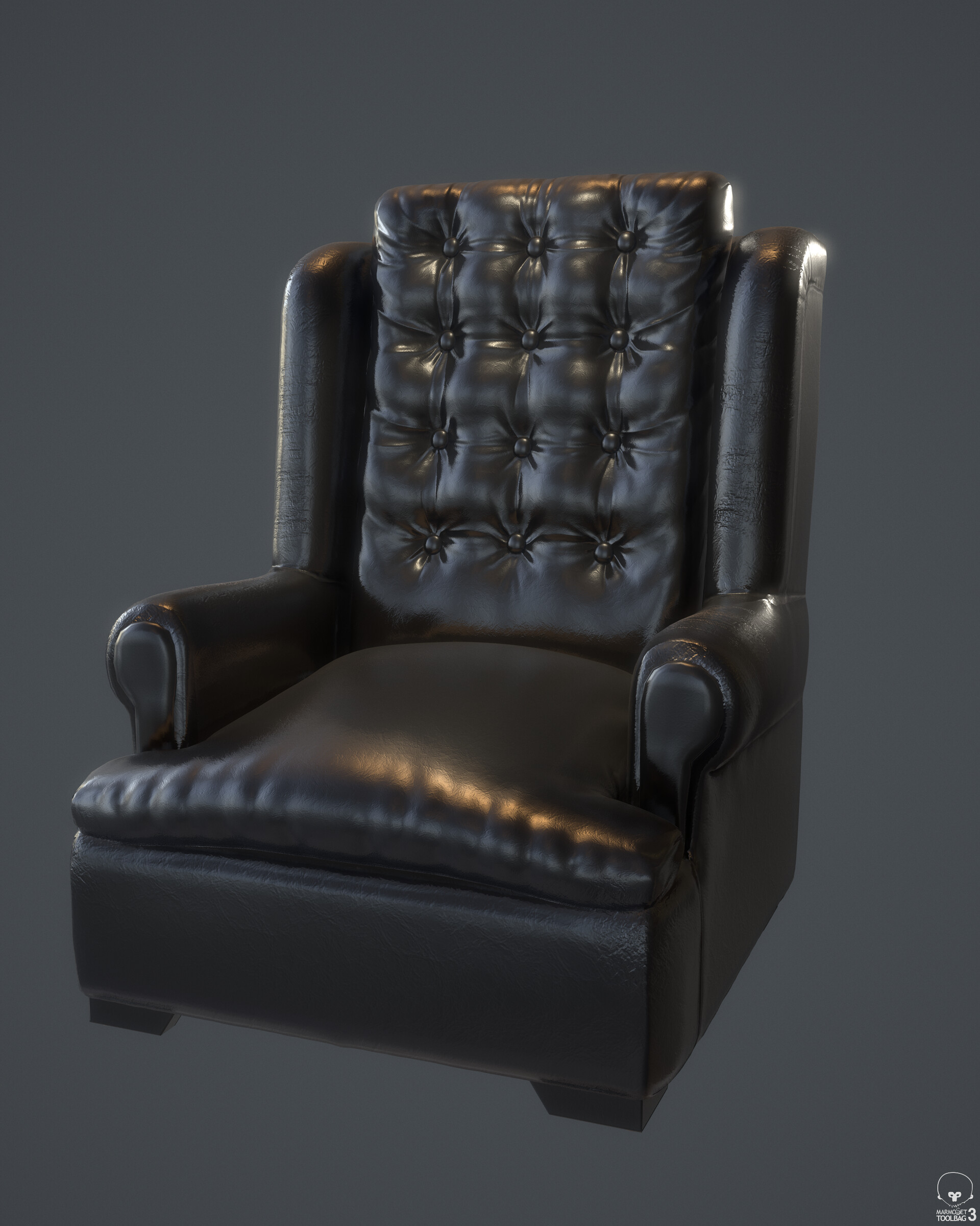 ArtStation - black couch prop