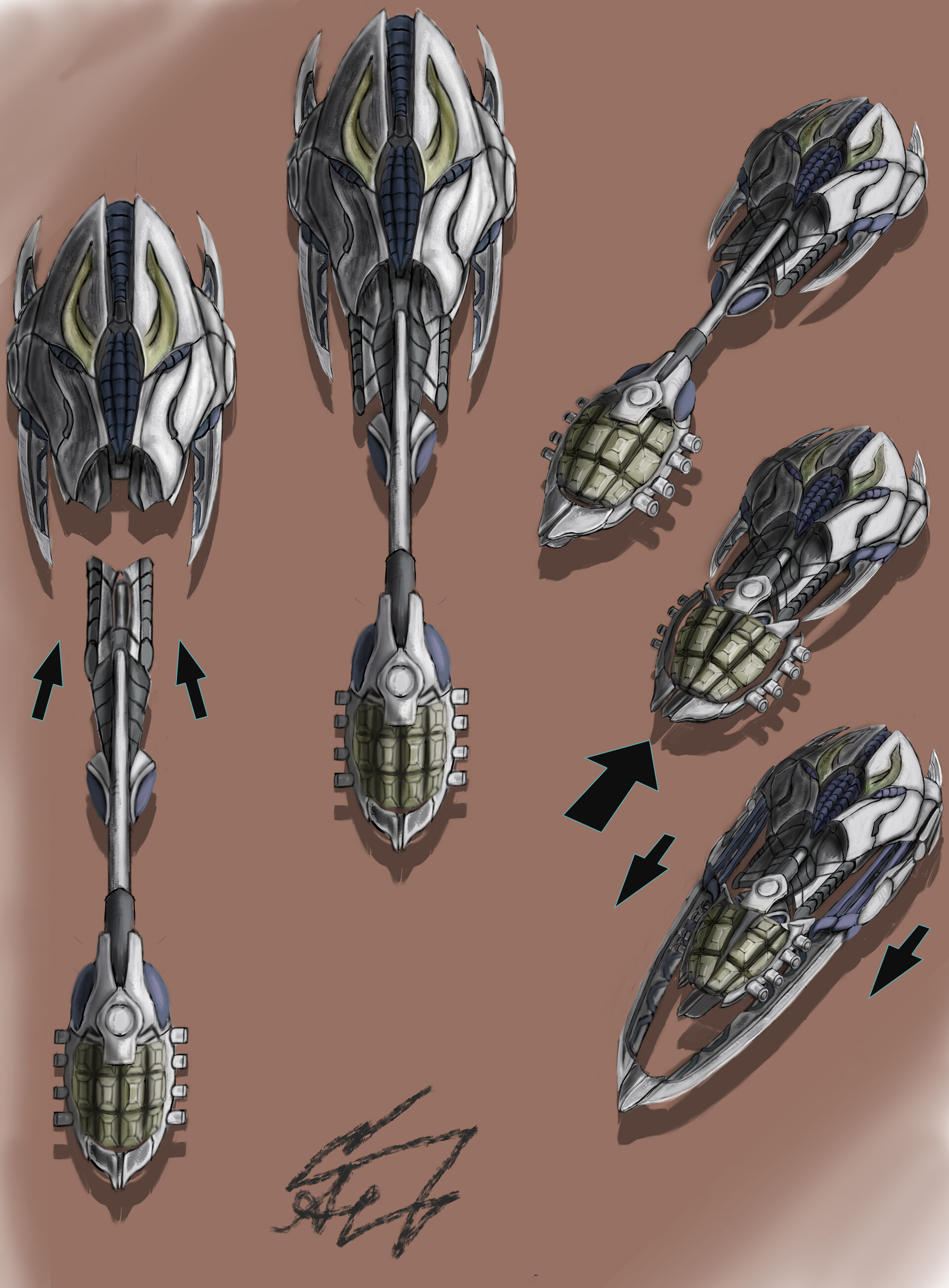 ArtStation - Shield+Sword+Mace combo