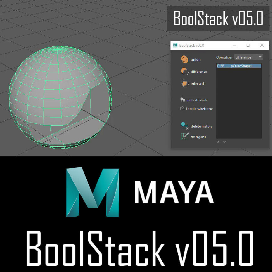ArtStation - BoolStack script - Maya