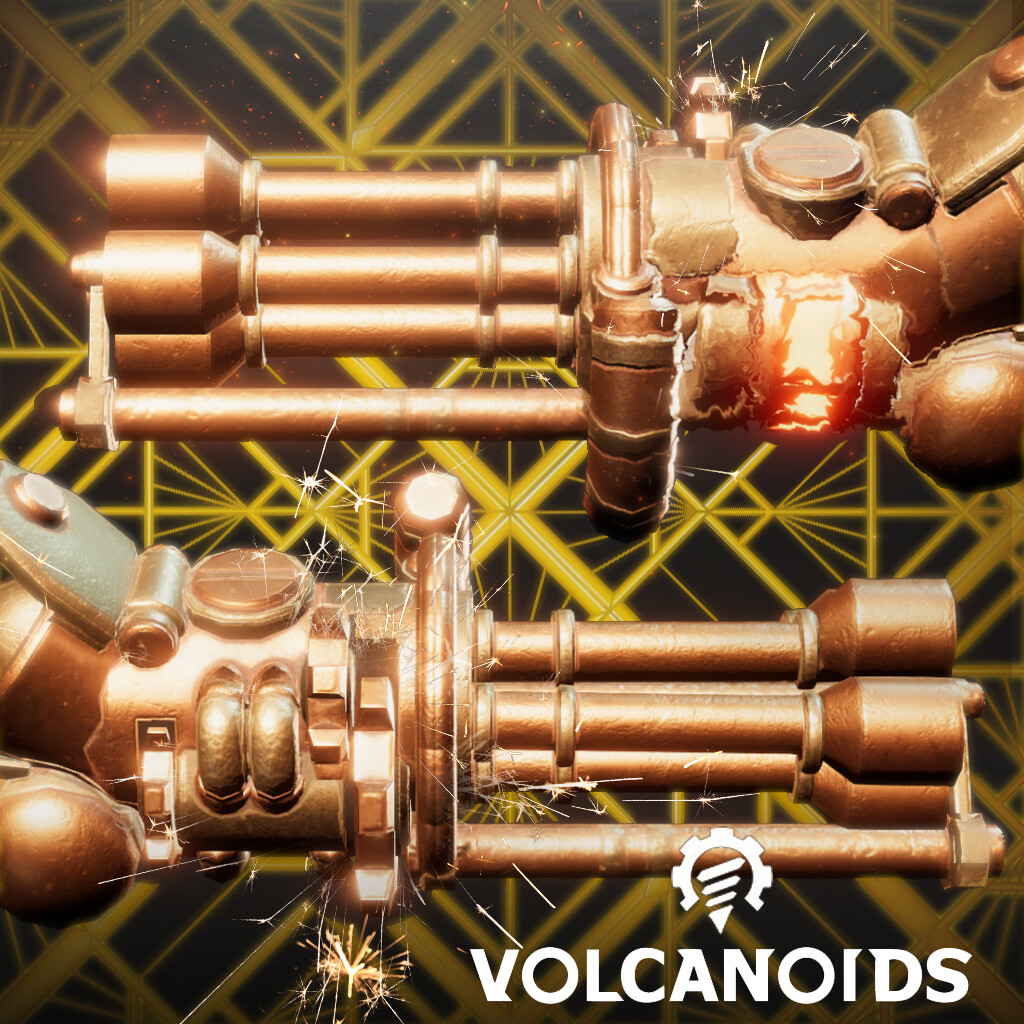 ArtStation - Steampunk weapons - Heavy Gatling . Volcanoids Project.