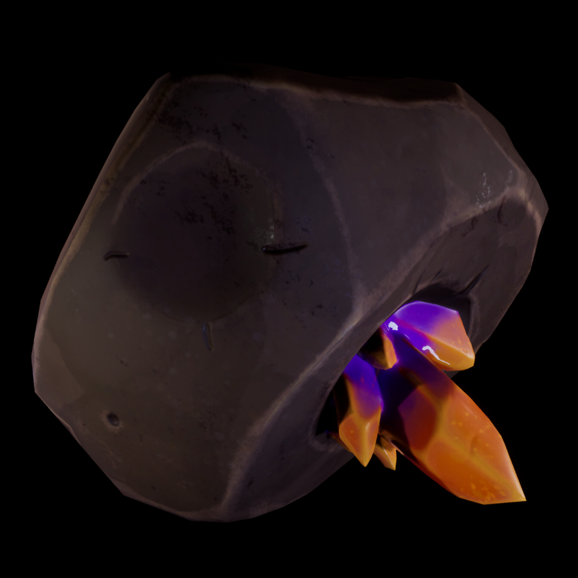 Lapsune - 3D Game Art - Space Infected Rock