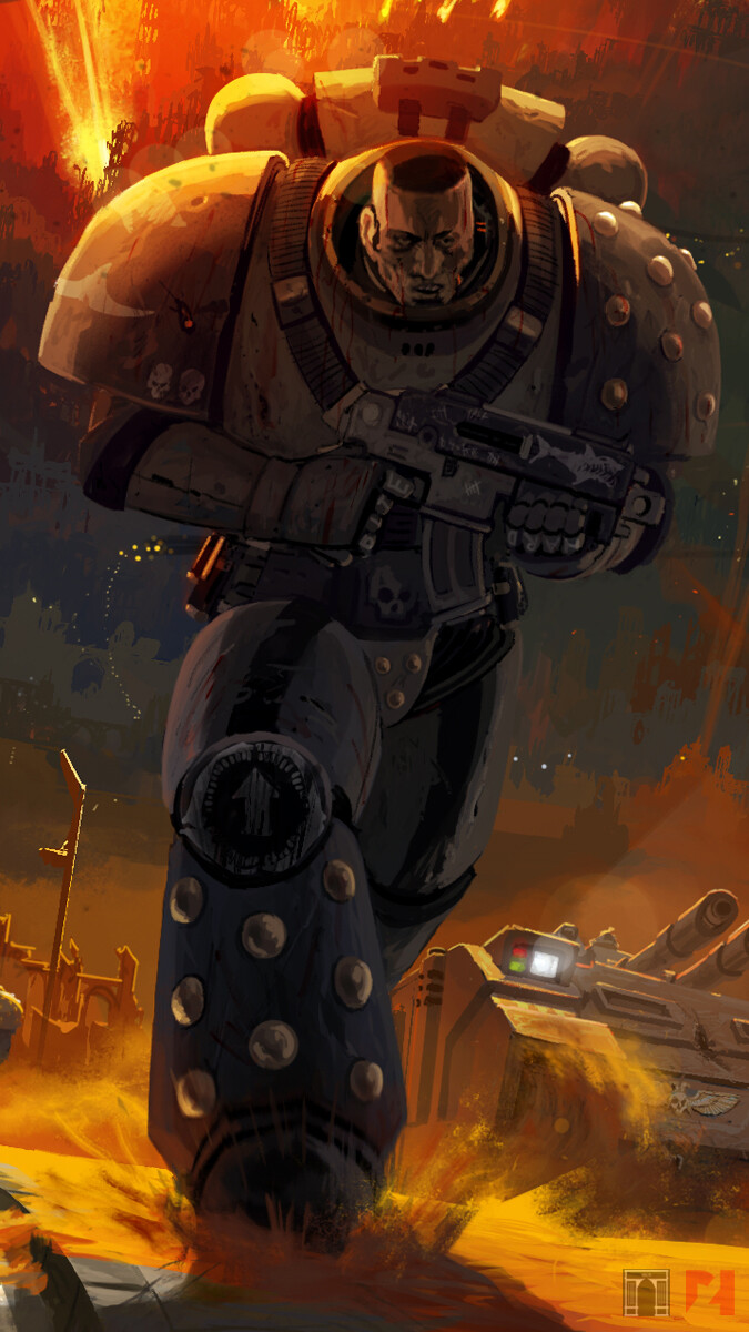 ArtStation - Badab War Series - Carcharadons sunder Badab Primaris