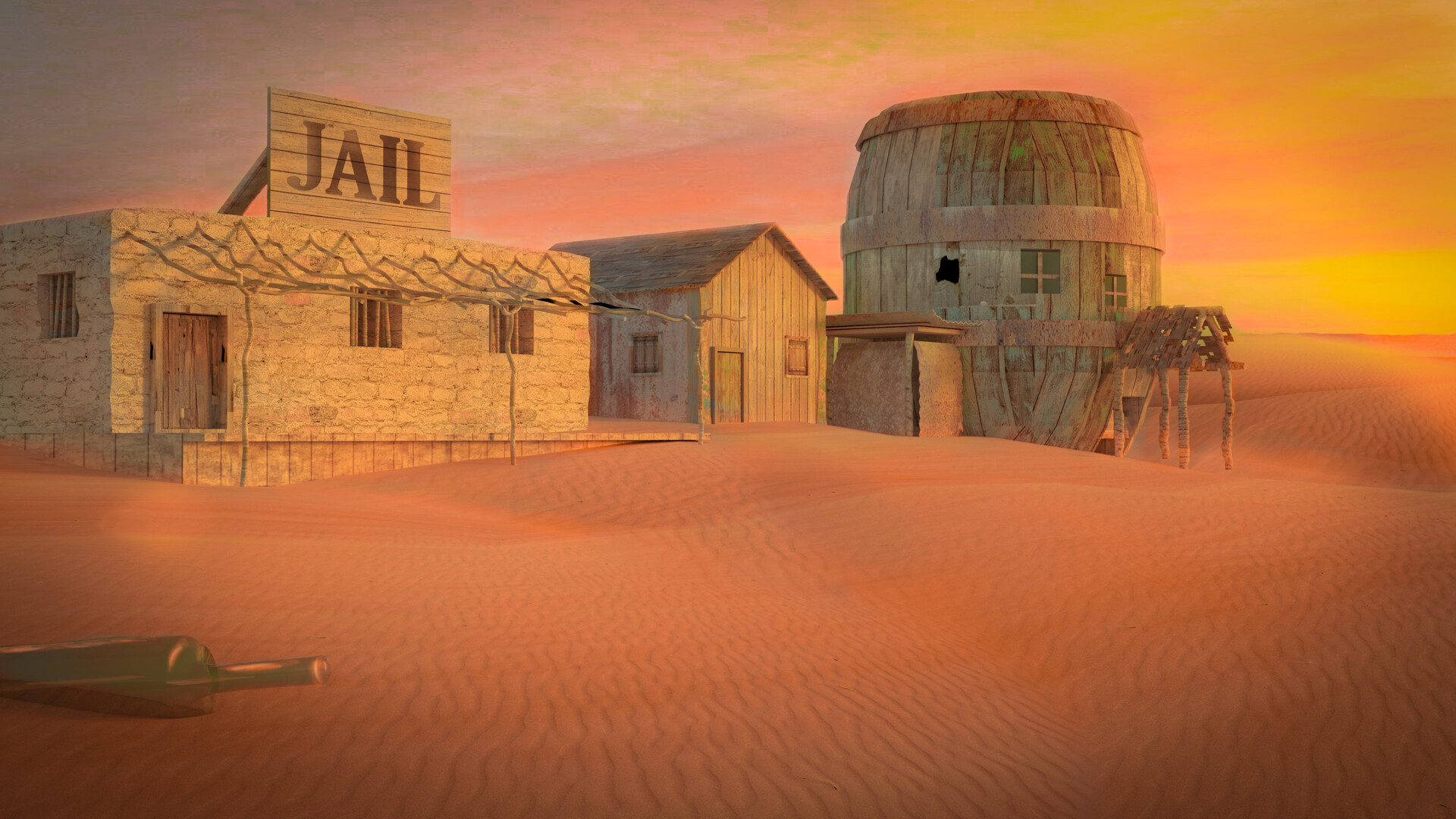 ArtStation - scene replica from rango