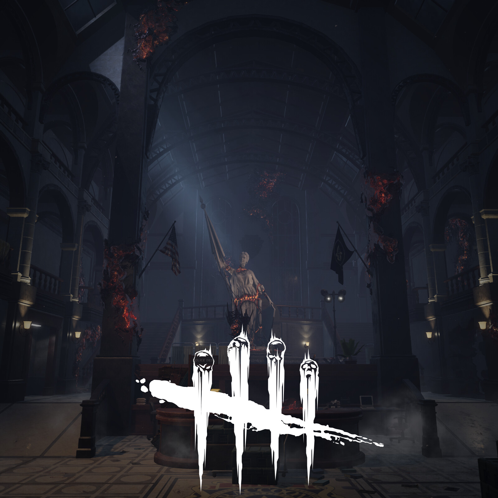 ArtStation - Dead by Daylight Raccoon Police Department Level Art