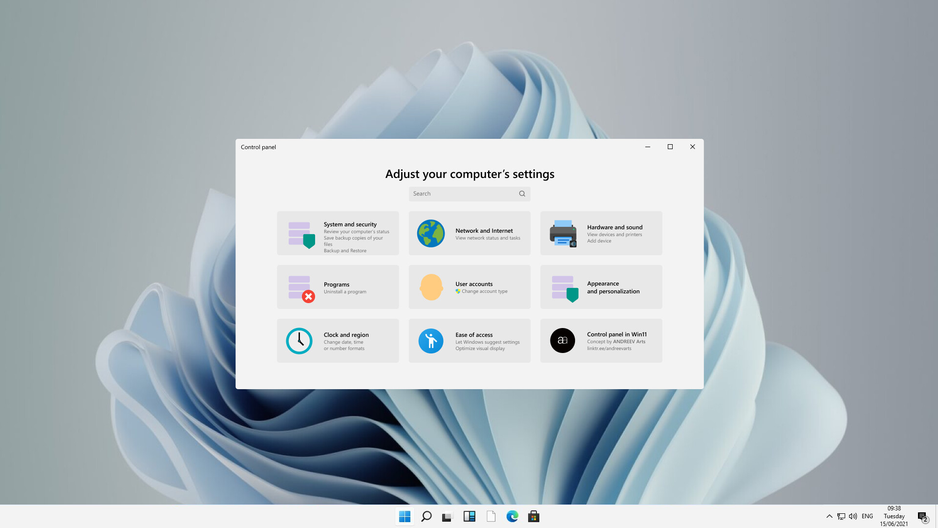 ArtStation - Control panel in Windows 11