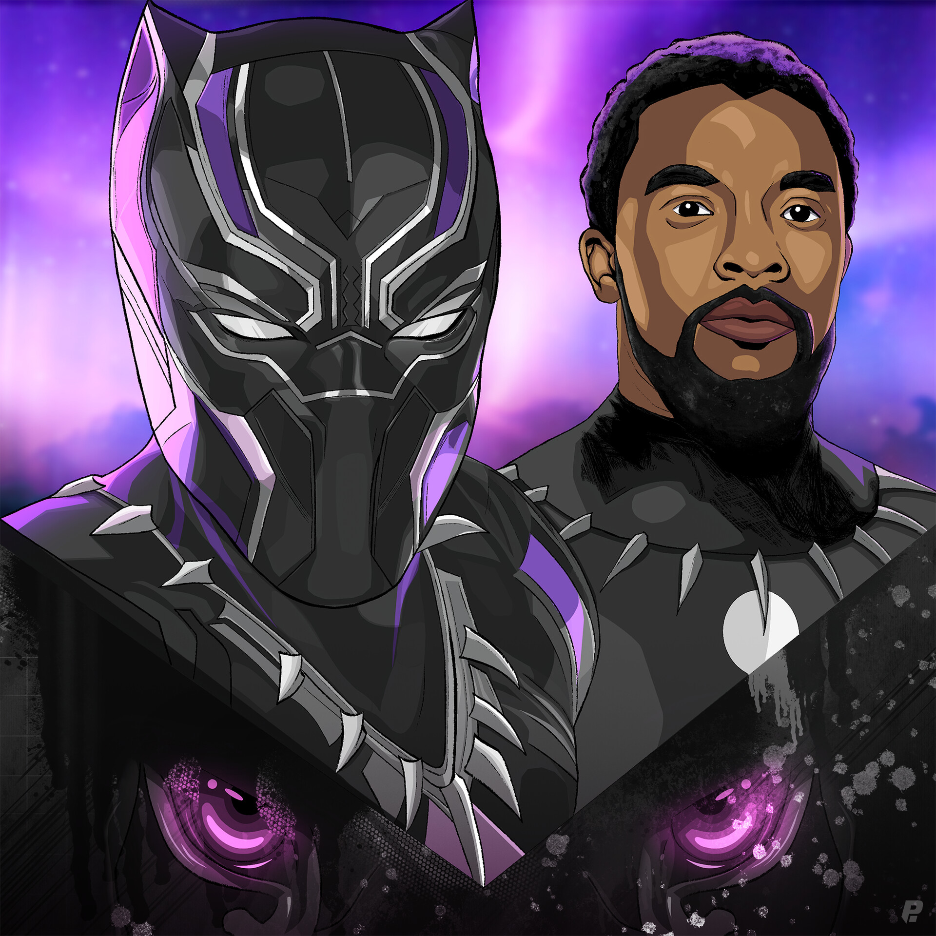 ArtStation - Black Panther|Chadwick Boseman - Tribute Art