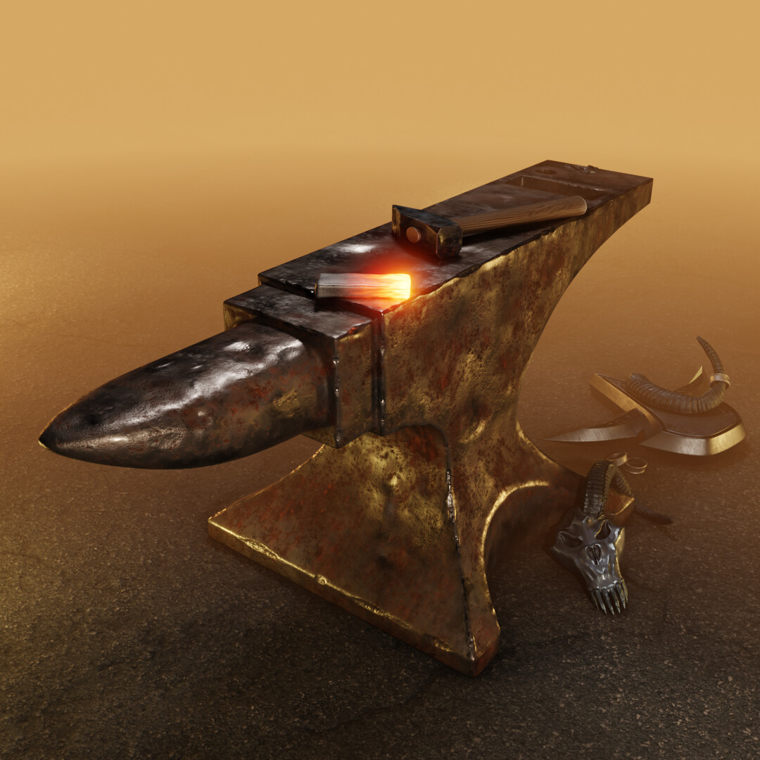 ArtStation - Forging Frostmourne (Anvil remake)