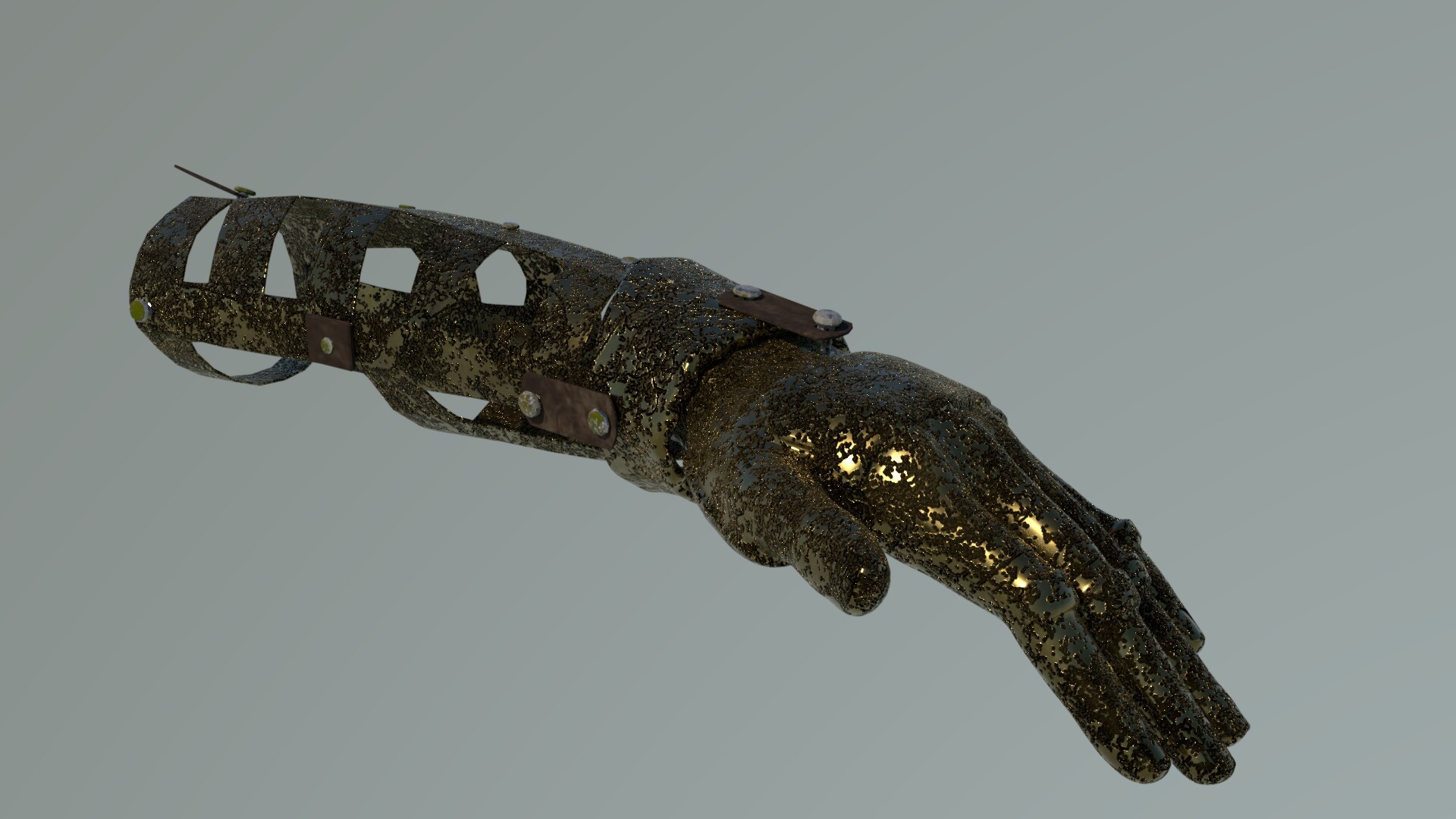 ArtStation - Rusted medieval hand prothesis