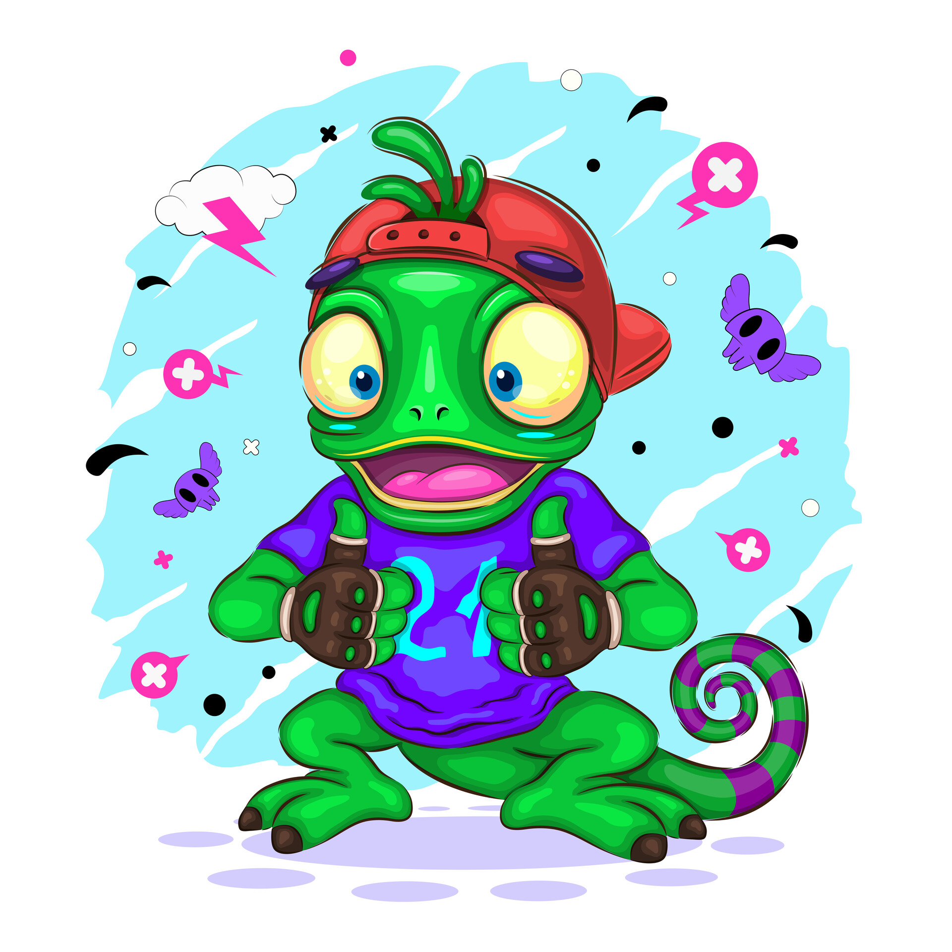 ArtStation - Chameleon Cartoon Character