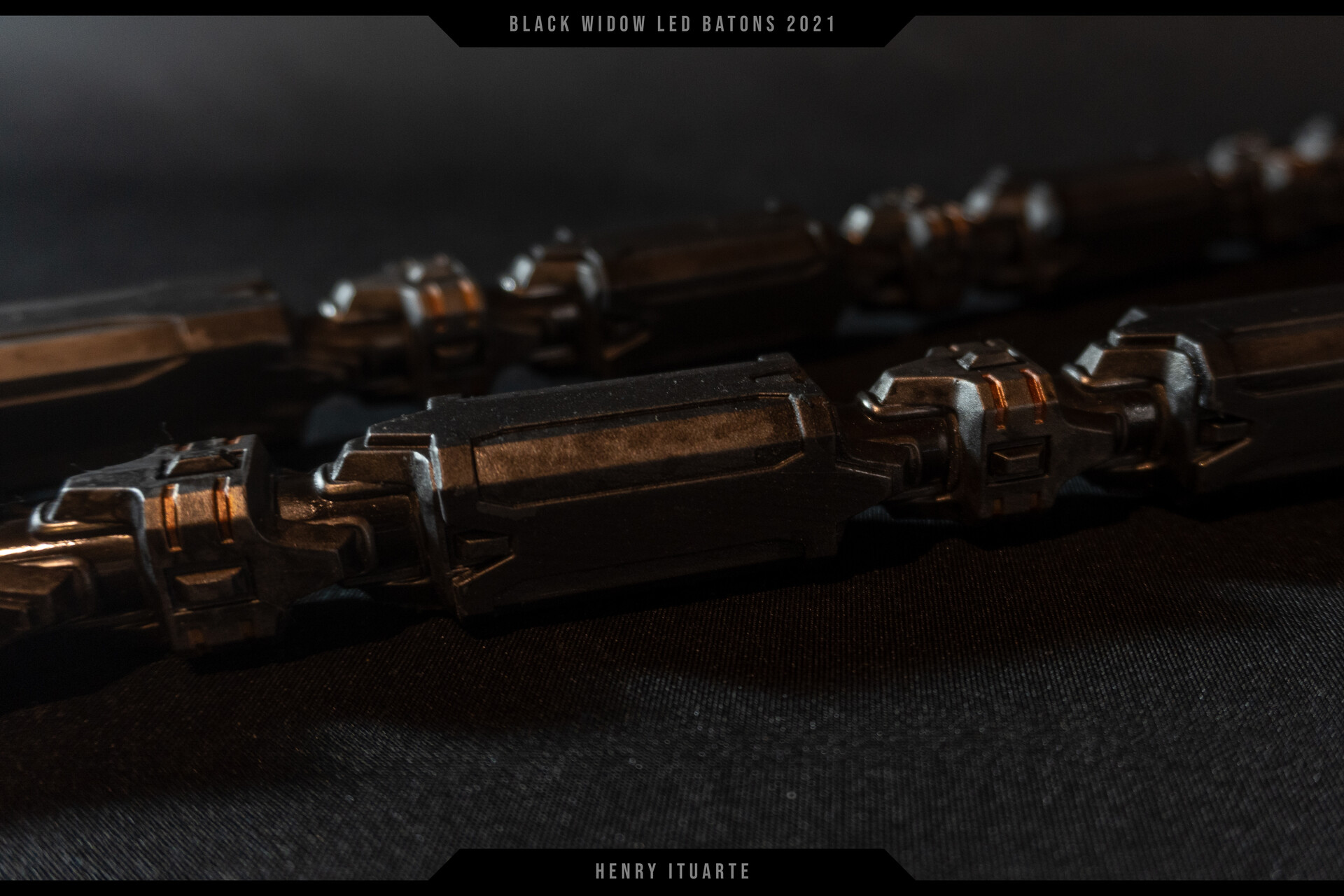 ArtStation - Black Widow LED Batons (2021 version).
