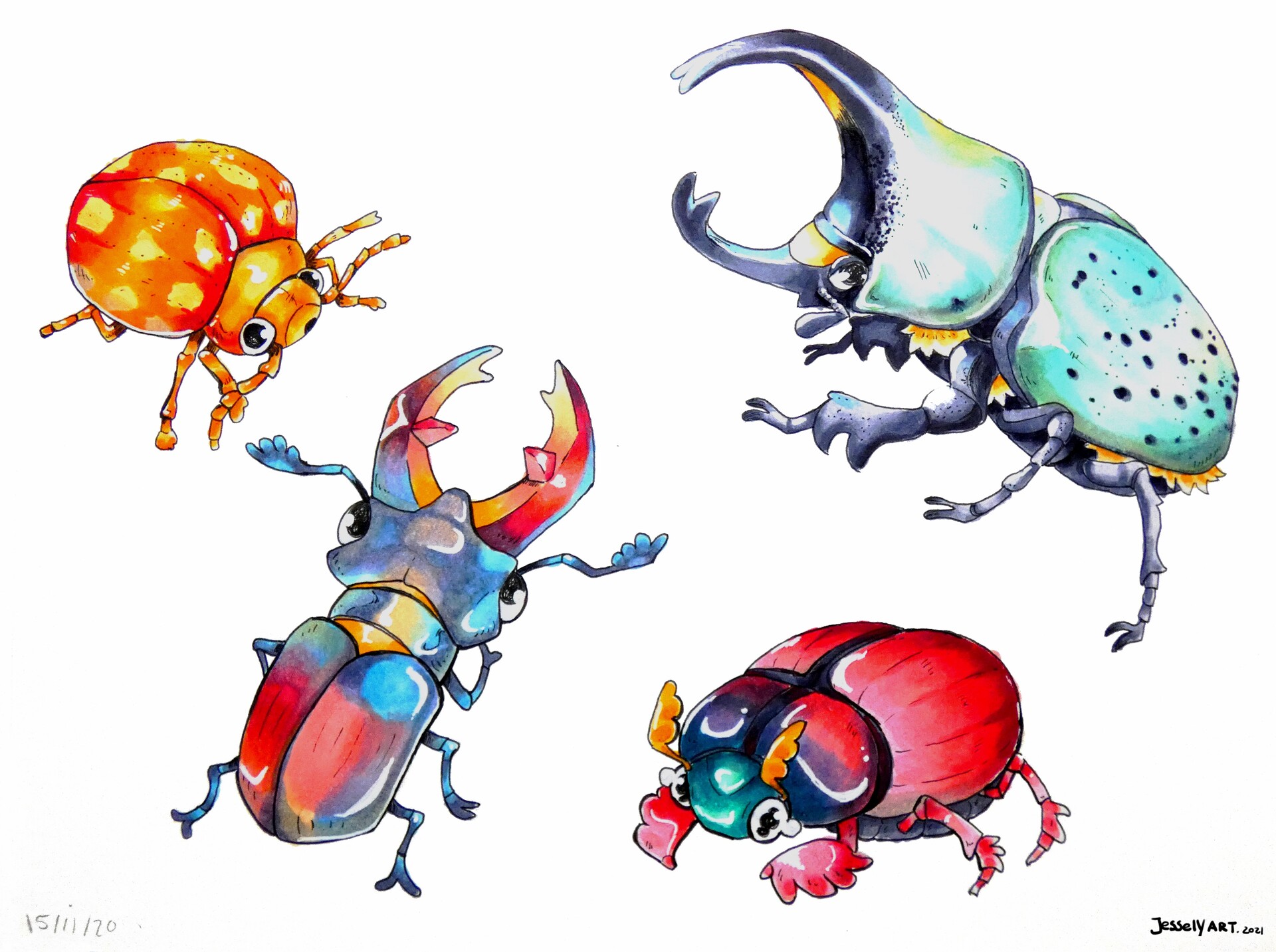 ArtStation - Stylized beetles