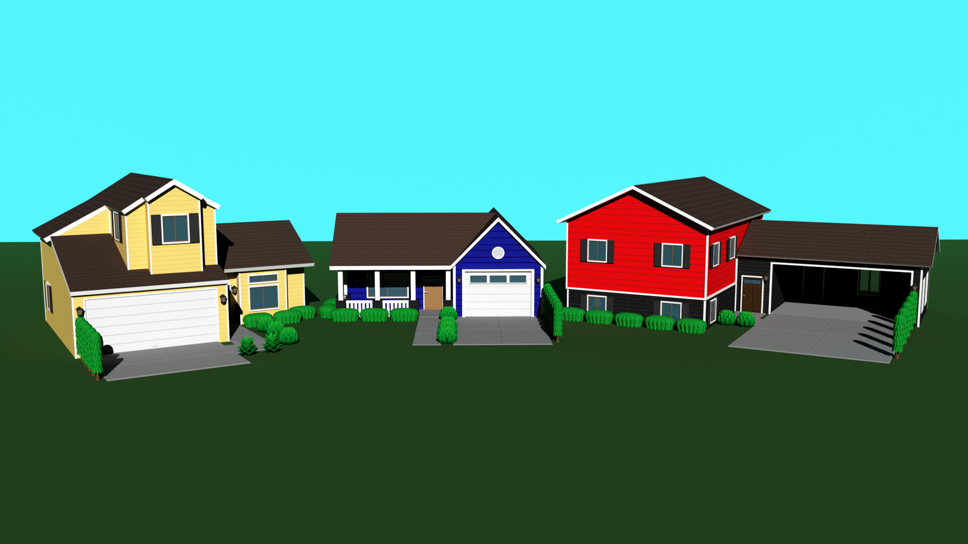 ArtStation - Low Poly Houses