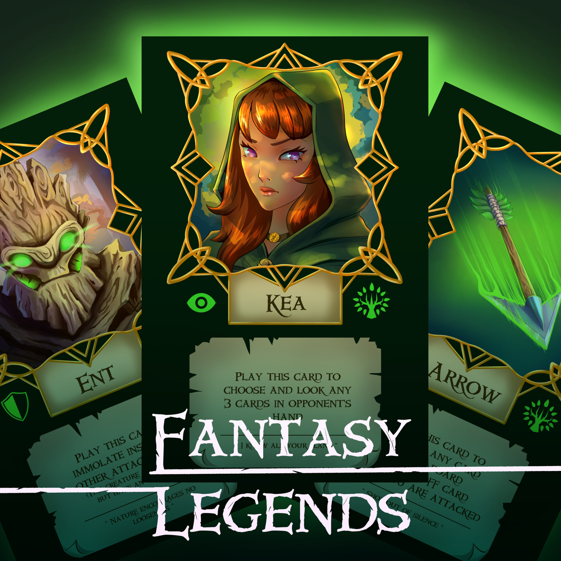 ArtStation - Forest cards design