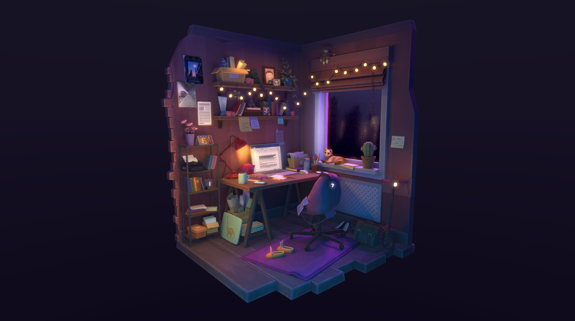 ArtStation - Blogger room