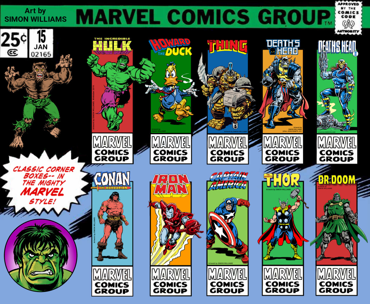 ArtStation - Classic Marvel Style Corner Boxes